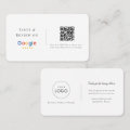 Taste & Review | Google Restaurant Logo QR Code Business Card | Zazzle