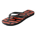 Tasty Bacon Strips Pattern Flip Flops | Zazzle