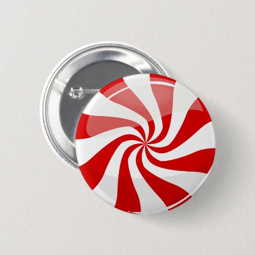 Tasty Round Peppermint Button | Zazzle