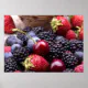 Tasty Summer Fruits On A Wooden Table Poster | Zazzle