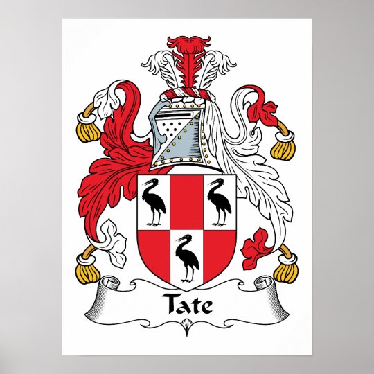 Tate Family Crest Poster | Zazzle.com