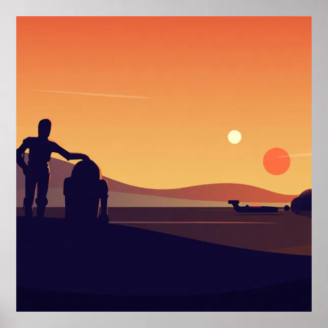 Tatooine sunset poster | Zazzle