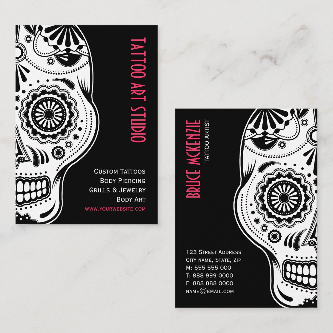 Tattoo Art Studio business card | Zazzle