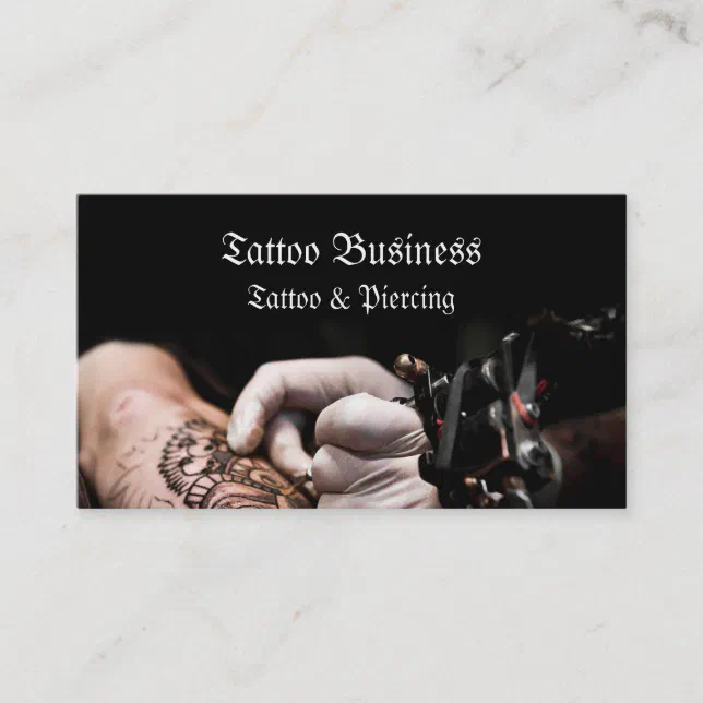 Tattoo artist salon Business Card | Zazzle