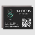Tattoo Artist Studio Salon Mystic Snake & QR Code Car Magnet | Zazzle