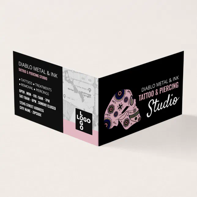 Tattoo & Body Piercing Studio, Appointment Business Card | Zazzle