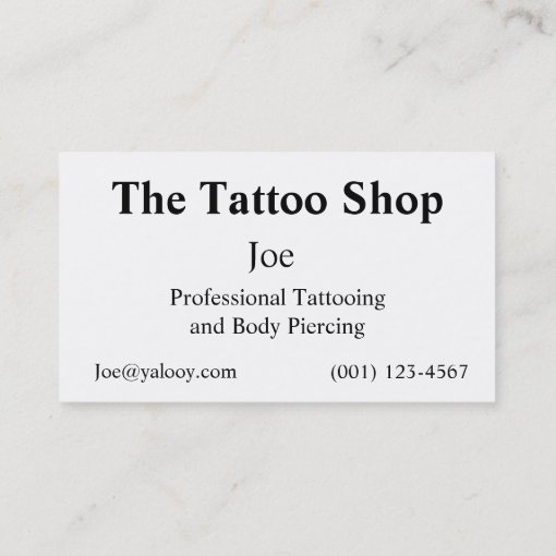 Tattoo Business Cards | Zazzle