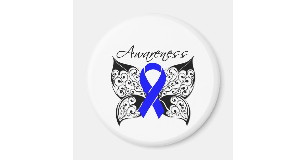 Tattoo Butterfly Awareness - Colon Cancer Magnet | Zazzle