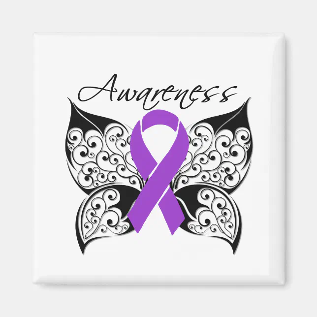 Tattoo Butterfly Awareness - Fibromyalgia Magnet | Zazzle