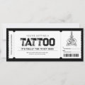 Tattoo Get Inked Gift Ticket Voucher Invitation | Zazzle