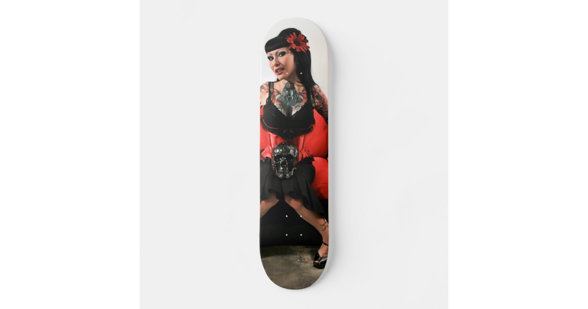 Tattoo Pin Up Skateboard Deck | Zazzle