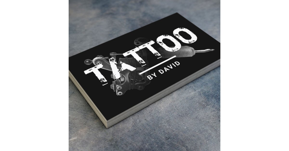 Tattoo Shop Tattoo Gun Professional Tattoo Artist Business Card | Zazzle