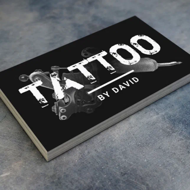 Tattoo Shop Tattoo Gun Professional Tattoo Artist Business Card | Zazzle