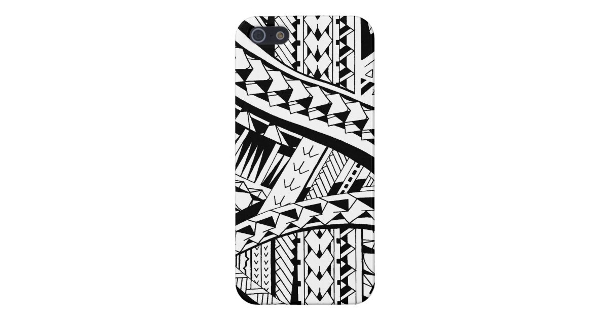 Tattoo style case with Samoan inspired patterns | Zazzle