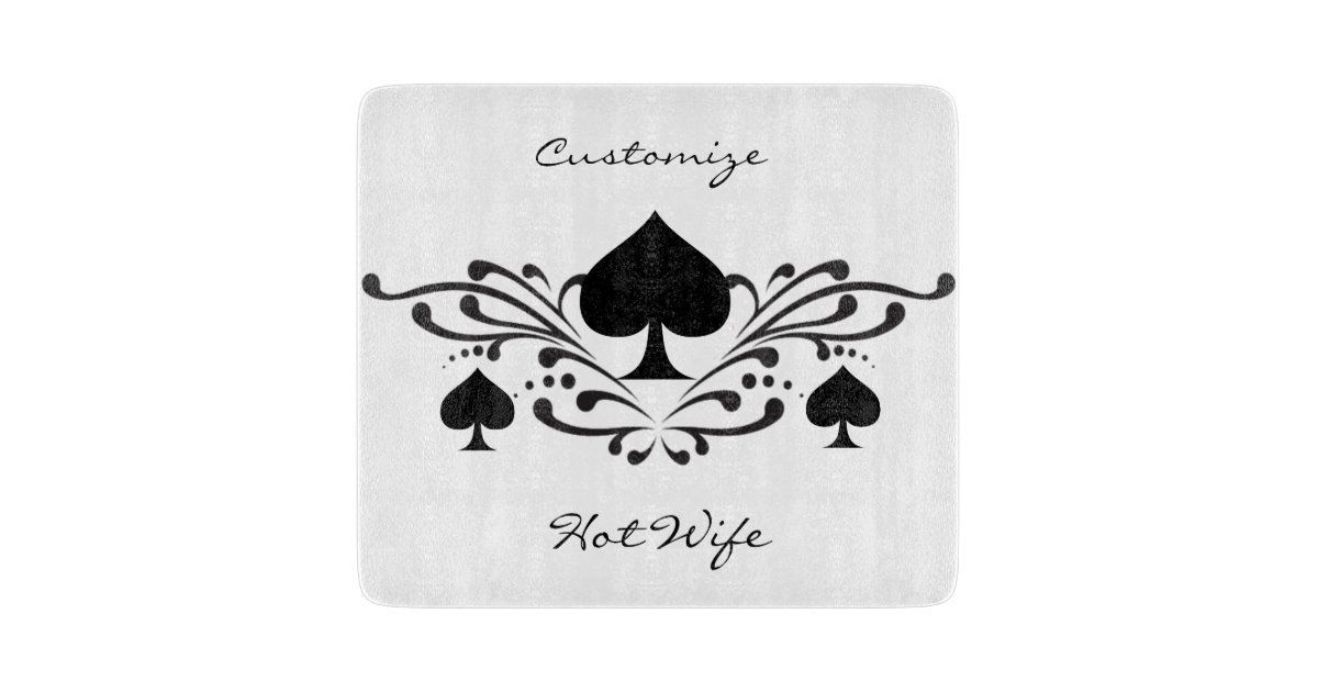 Tattoo-style Scroll Black Spades Thunder_Cove Cutting Board | Zazzle