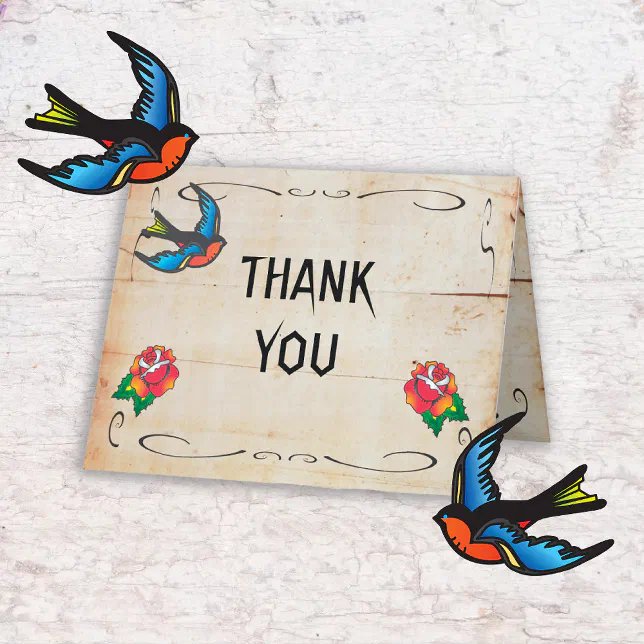 Tattoo Thank you note | Zazzle