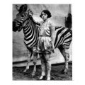 Tattooed Circus Lady and Zebra Poster | Zazzle