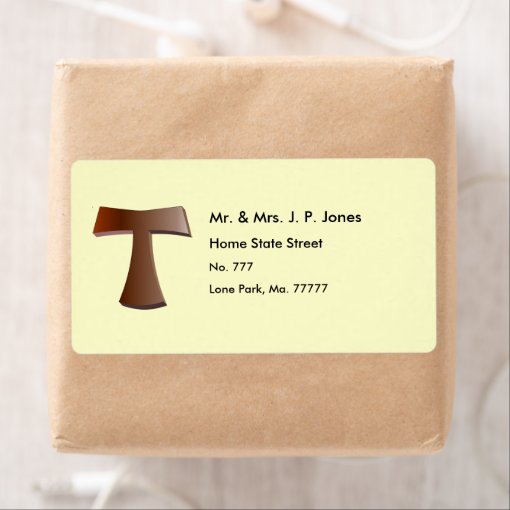 Tau Cross Address Labels | Zazzle
