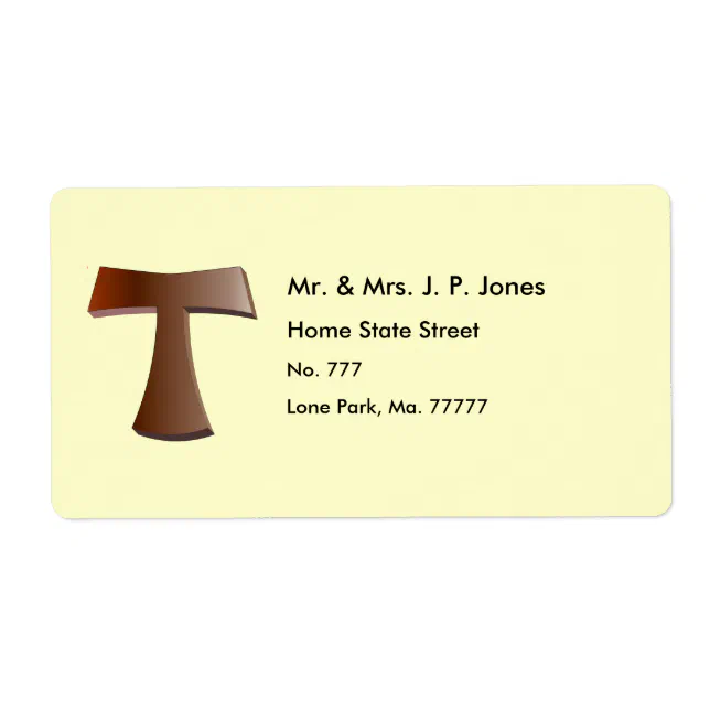 Tau Cross Address Labels | Zazzle