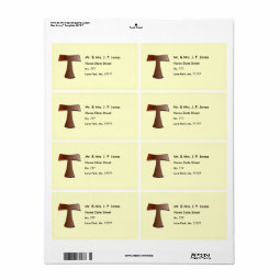 Tau Cross Address Labels | Zazzle
