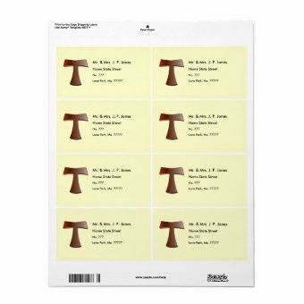Tau Cross Address Labels | Zazzle