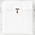 Tau Cross or Crux Commissa Square Sticker | Zazzle