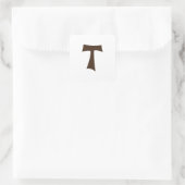 Tau Cross or Crux Commissa Square Sticker | Zazzle