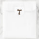 Tau Cross or Crux Commissa Square Sticker | Zazzle