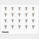 Tau Cross or Crux Commissa Square Sticker | Zazzle