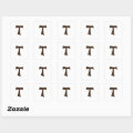 Tau Cross or Crux Commissa Square Sticker | Zazzle