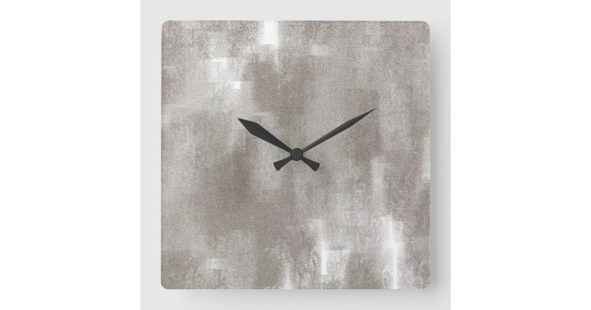 Taupe Abstract Wall Clock | Zazzle