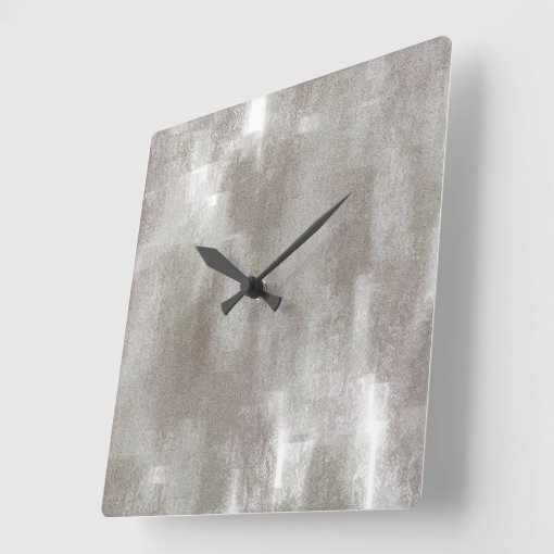 Taupe Abstract Wall Clock | Zazzle
