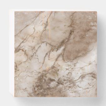 Taupe marble and gold abstract wooden box sign | Zazzle