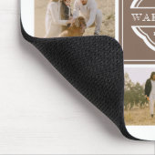 Taupe White Monogram & Year Photo Collage Mouse Pad | Zazzle