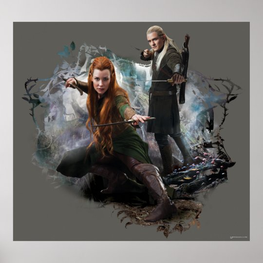 TAURIEL™ and LEGOLAS GREENLEAF™ Graphic Poster | Zazzle.com