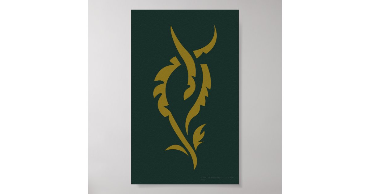 TAURIEL™ Floral Symbol Poster | Zazzle