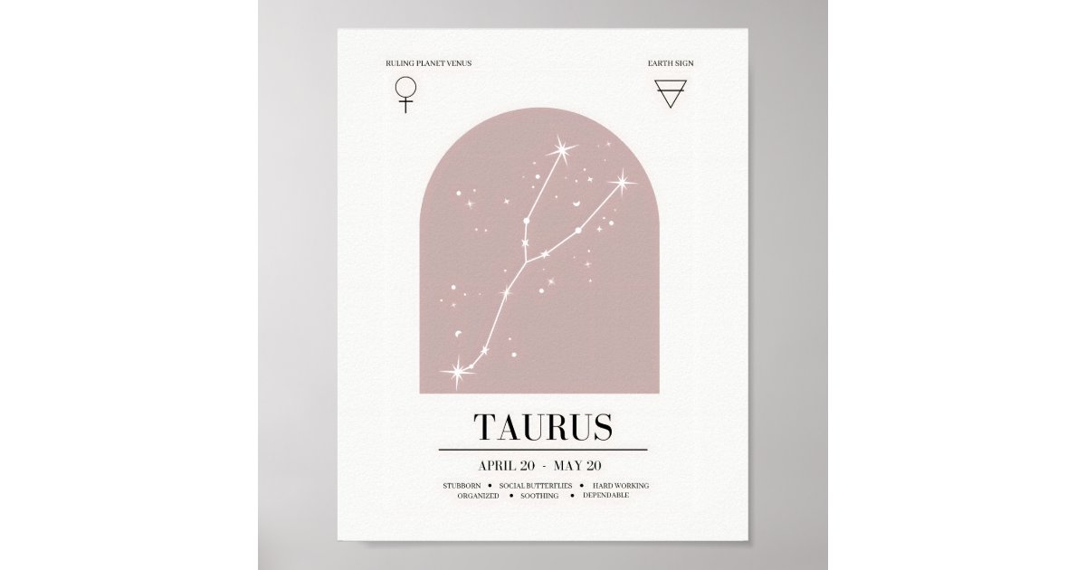 Taurus Astrology Chart Poster | Zazzle