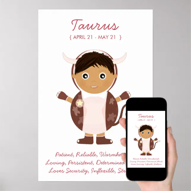 Taurus - Boy Horoscope Poster | Zazzle