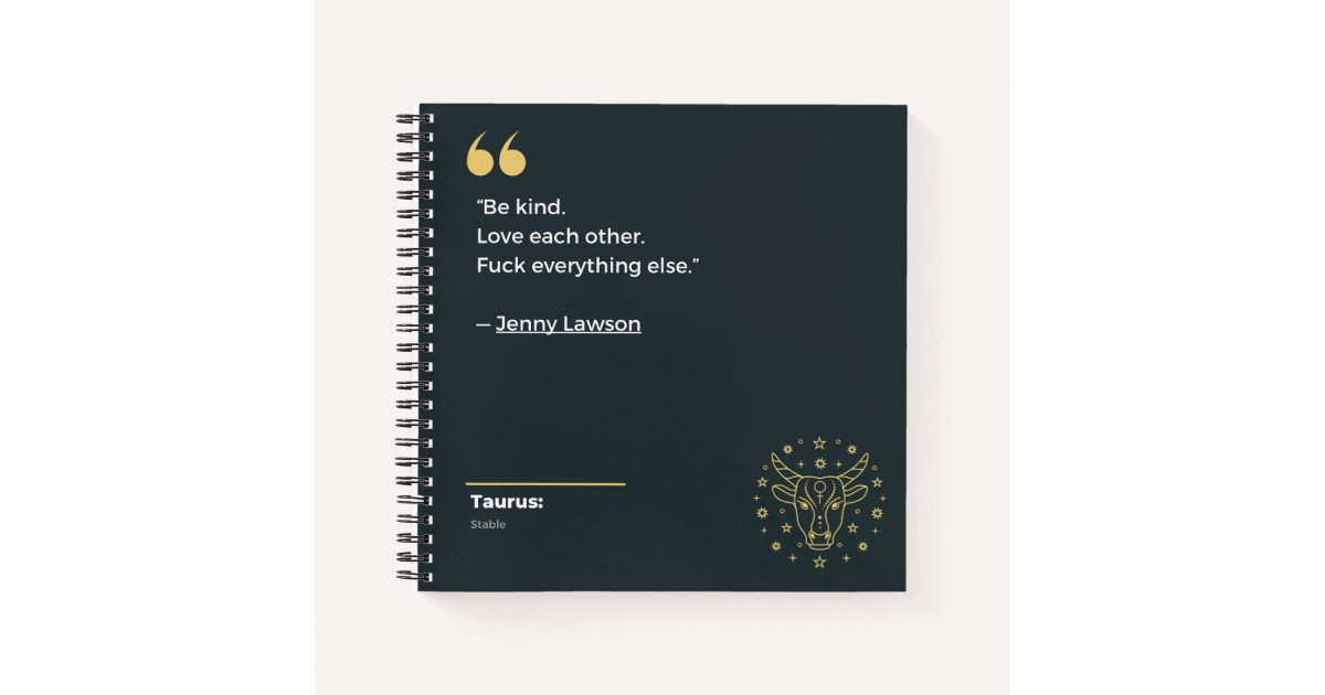 Taurus notebook | Zazzle