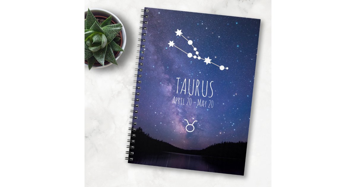 Taurus | Personalized Zodiac Constellation Notebook | Zazzle
