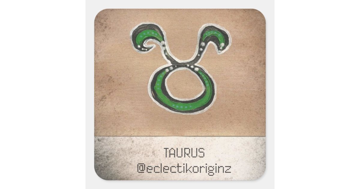 Taurus Square Sticker | Zazzle
