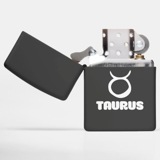 Taurus Symbol Zodiac Taurus the Bull Astrology Zippo Lighter | Zazzle