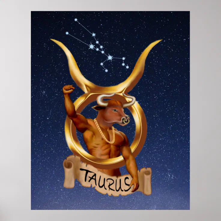 TAURUS THE BULL POSTER | Zazzle