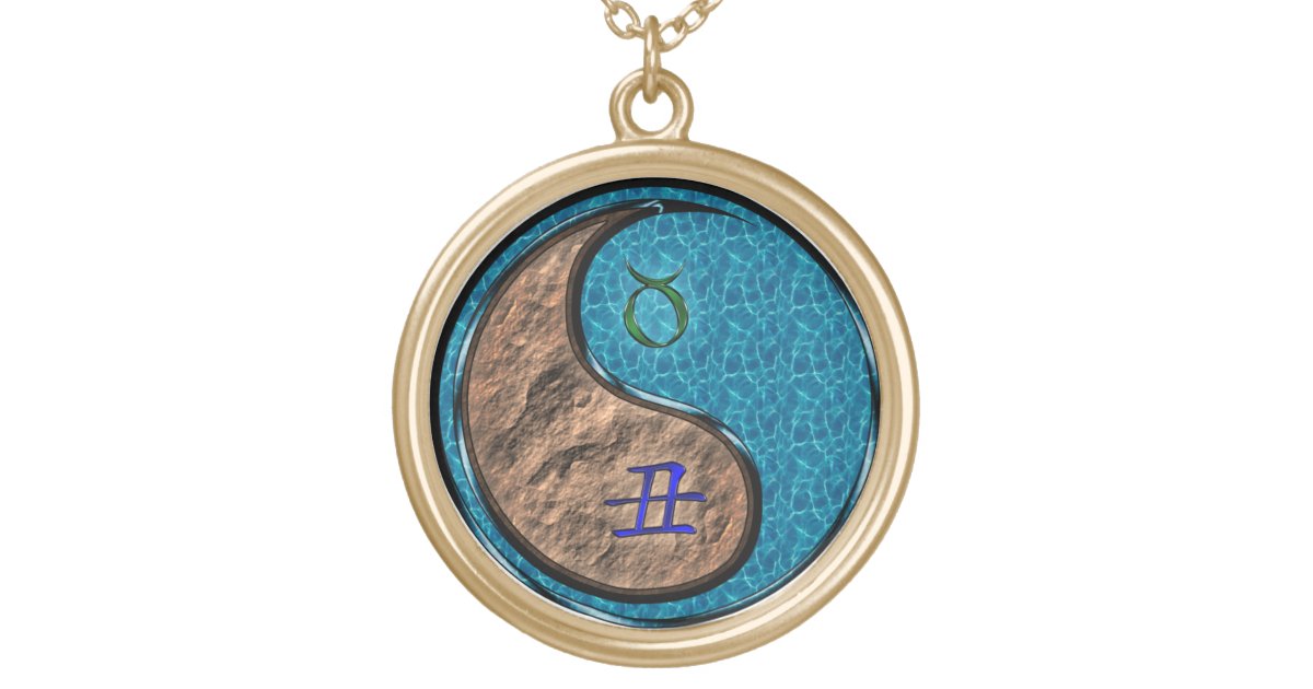 Taurus & Water Ox Gold Plated Necklace | Zazzle