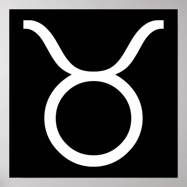 taurus white poster | Zazzle
