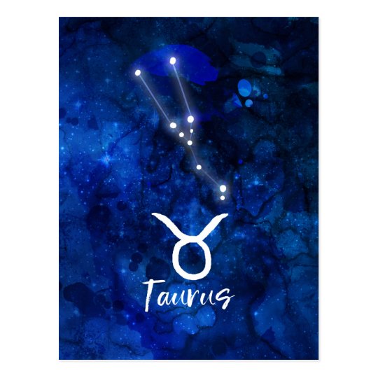 Taurus Zodiac Constellation Blue Galaxy Celestial Postcard | Zazzle.com