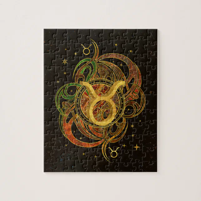 Taurus Zodiac Sign Earth element Jigsaw Puzzle | Zazzle