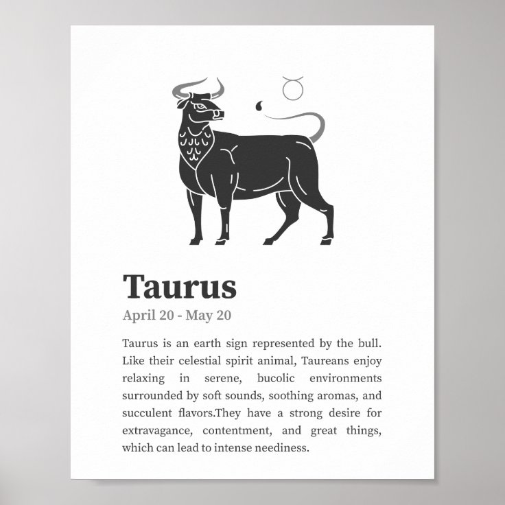 Taurus Zodiac Sign poster | Zazzle