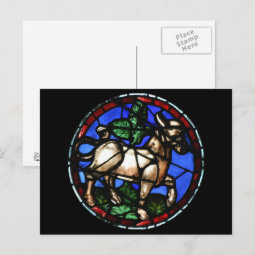 Taurus Zodiac Stained Glass Notre-Dame de Paris P Postcard | Zazzle