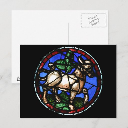 Taurus Zodiac Stained Glass Notre-Dame de Paris P Postcard | Zazzle